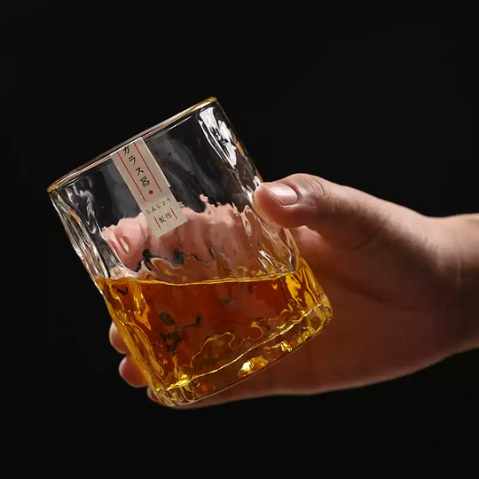 Edo Glass Handcrafted Water Ripple Whisky Glass – Hikari Spirits